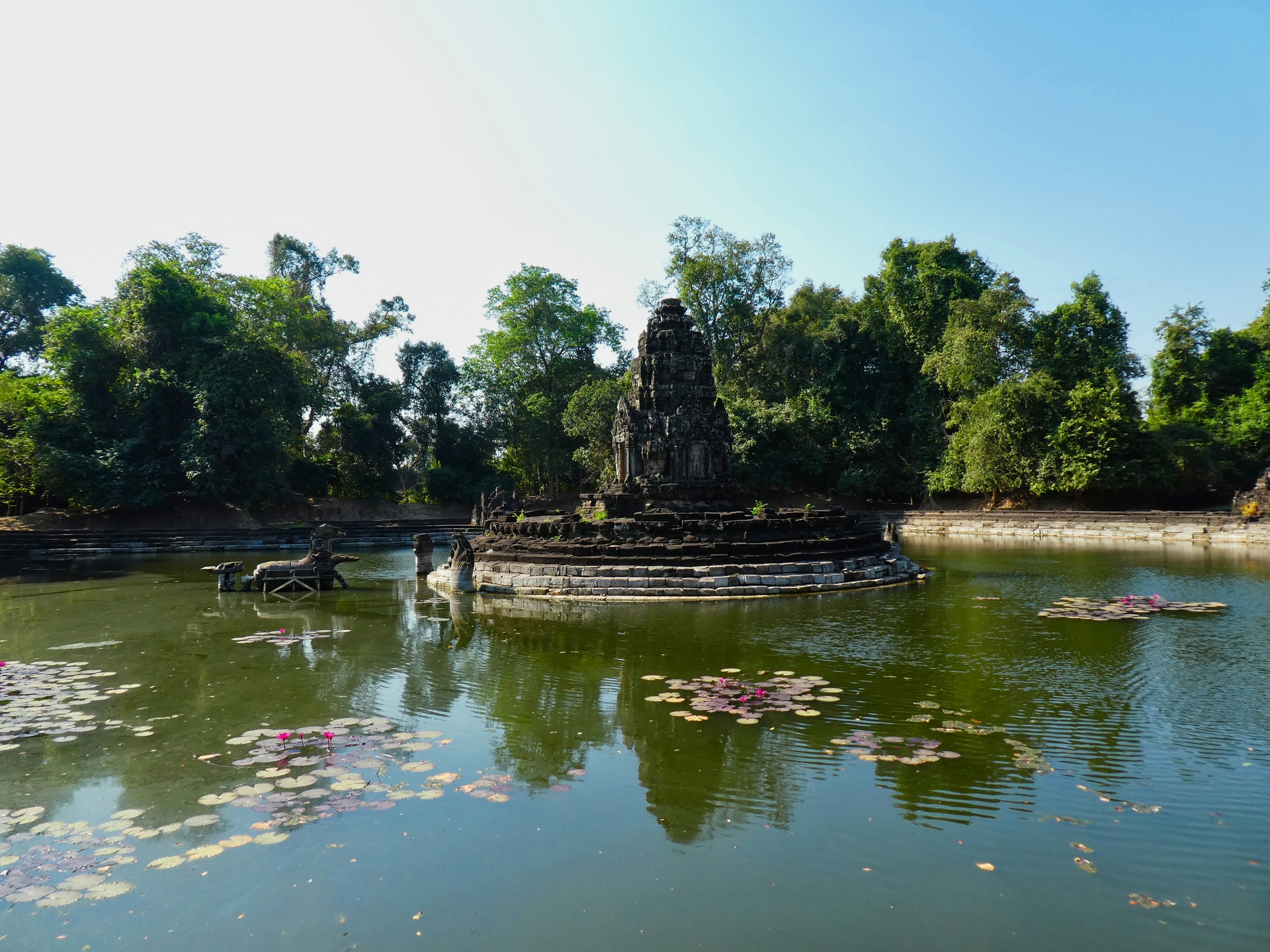 Neak Pean - a special temple in the middle of a sump landscape - Siem Reap